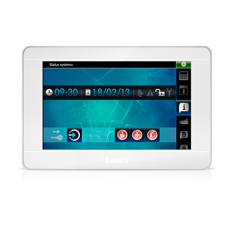 Satel INT-TSI-WSW dotykový ovládací panel 7” | TSS GROUP